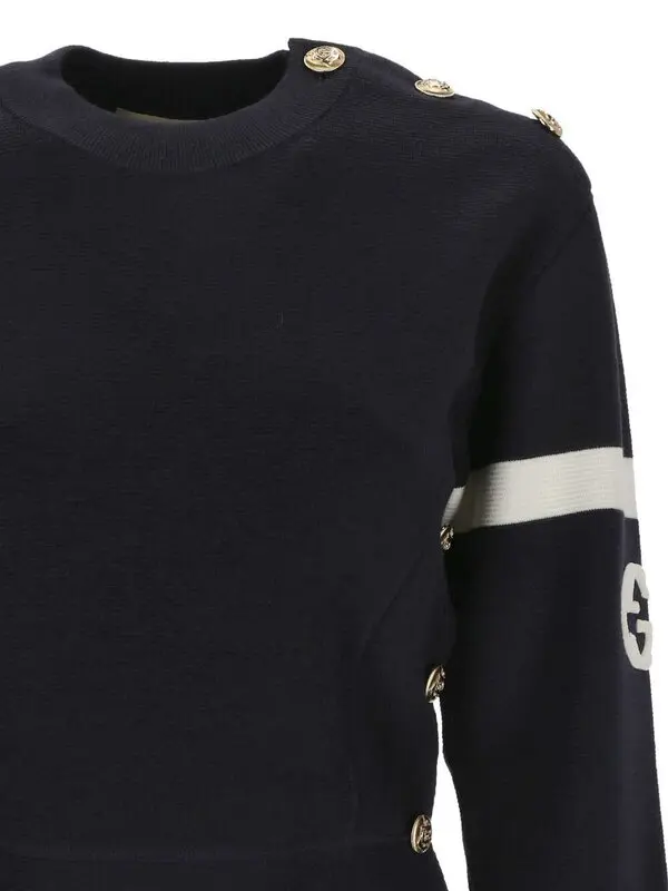 Gucci Interlocking G Crewneck Jumper With Contrasting Stripes