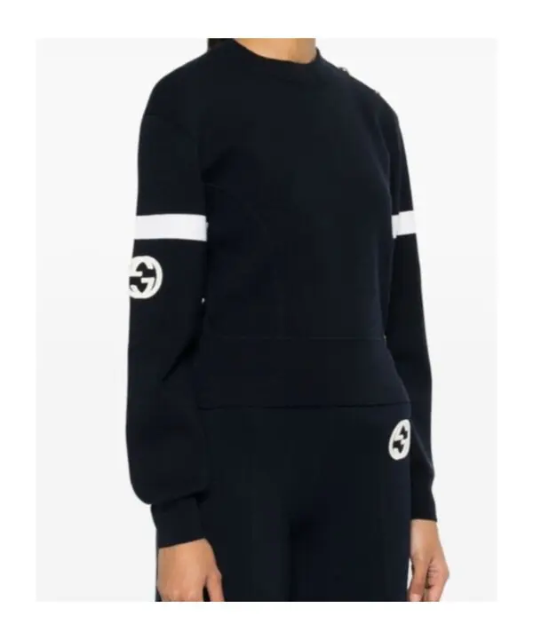 Gucci Interlocking G Crewneck Jumper With Contrasting Stripes