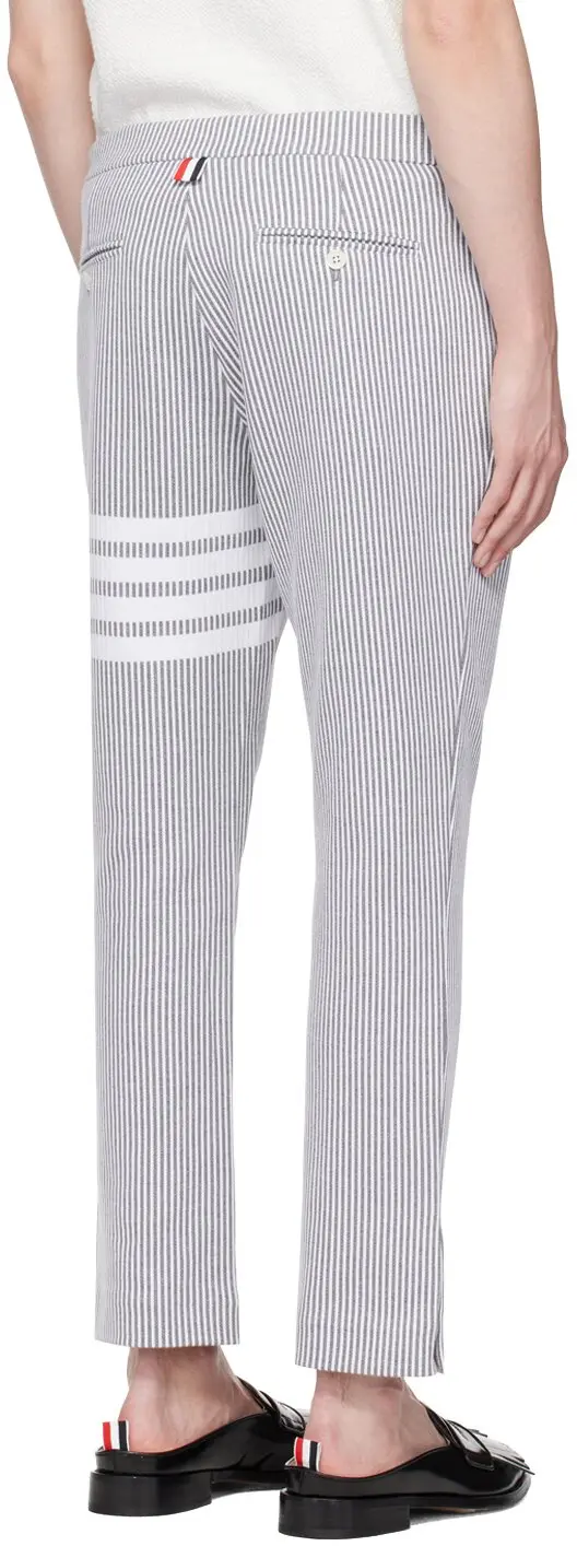 Thom Browne 4-bar Seersucker Tailored Trousers