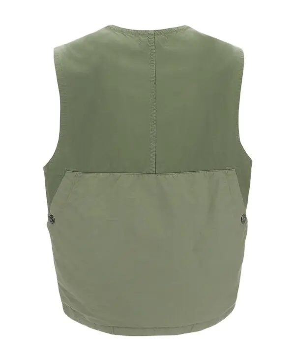 Stone Island Logo-patch Twill Weave Waistcoat