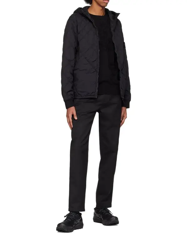 Stone Island Compass Motif Crew Neck Jumper - Black