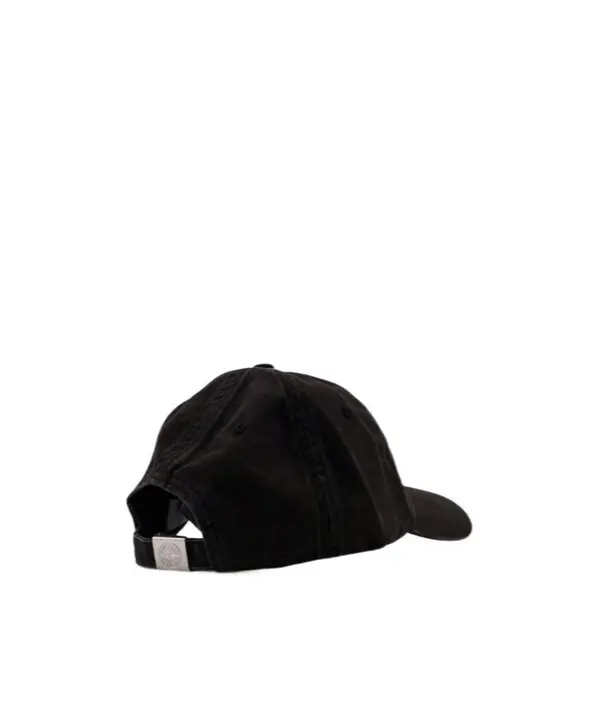 Stone Island Baseball Cap With Embroidered Logo - Black