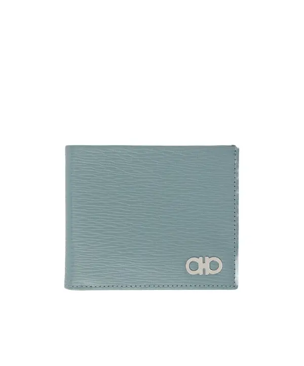 FERRAGAMO Logo Details Wallet - Gray