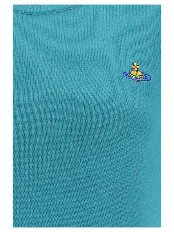 VIVIENNE WESTWOOD Orb Embroidered Knitted Top