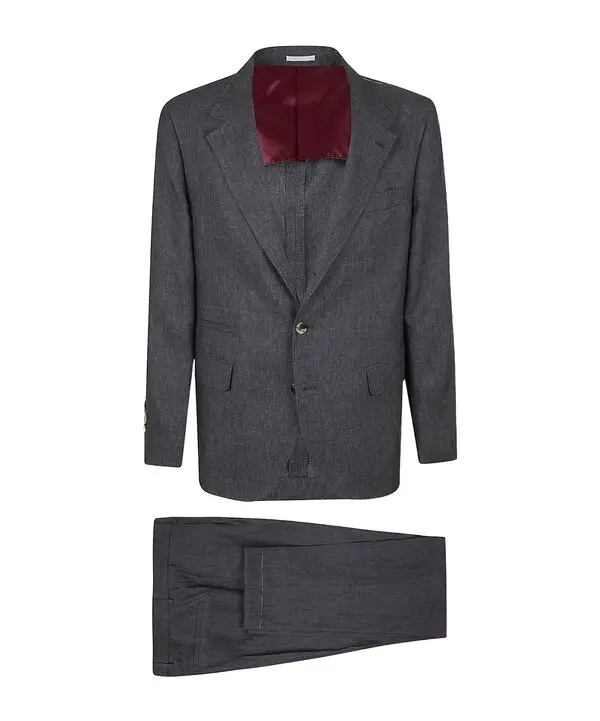 Brunello Cucinelli Single-breasted Suit Set - Black