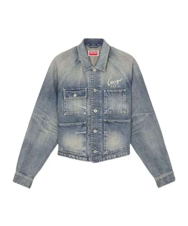 Kenzo Trucker Jacket With Embroidered Logo