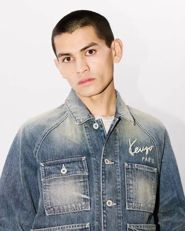 Kenzo Trucker Jacket With Embroidered Logo