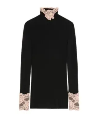 Valentino Garavani Lace Detailed Long-sleeved Jumper