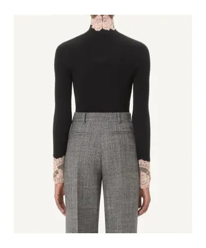 Valentino Garavani Lace Detailed Long-sleeved Jumper