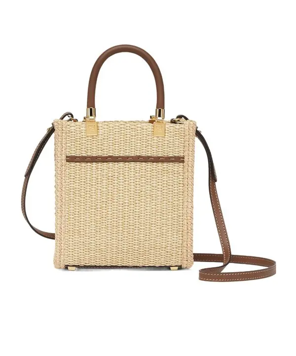 Fendi Sunshine Mini Tote Bag - Light Brown
