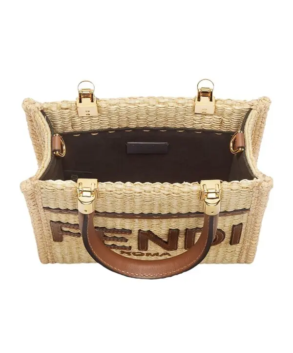 Fendi Sunshine Mini Tote Bag - Light Brown