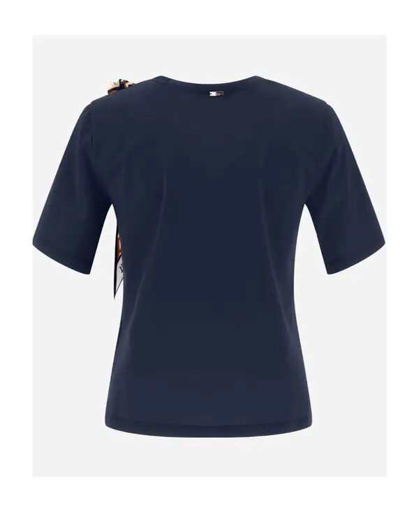 Herno Short-sleeve T-shirt With Scarf Detail