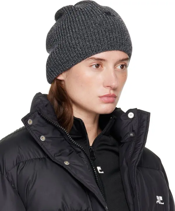 COURREGES Ribbed-knit Beanie