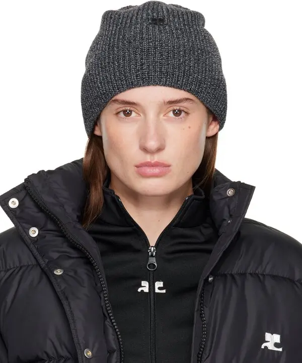 COURREGES Ribbed-knit Beanie