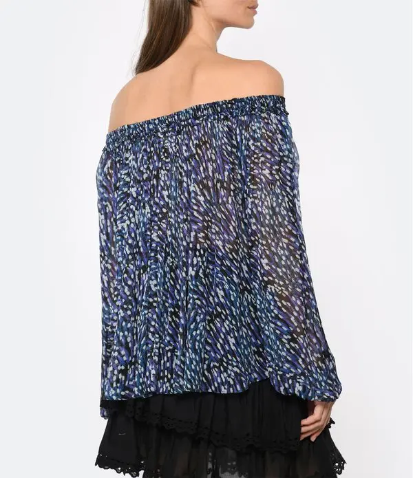 Isabel Marant Étoile Multicolor Print Long Sleeve Blouse