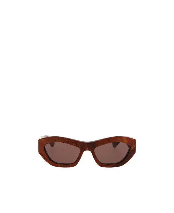 Bottega Veneta Geometric Frame Sunglasses - Brown
