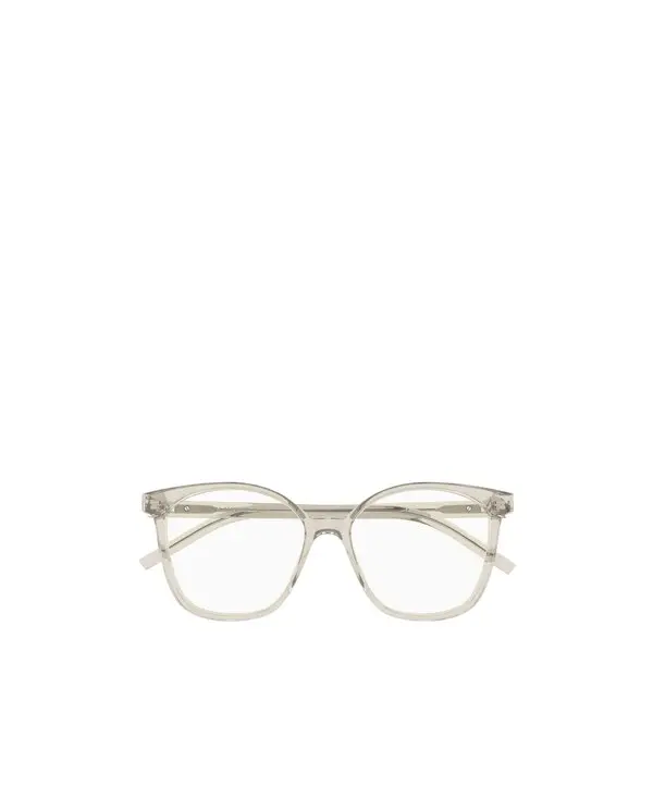 Saint Laurent Geometric Frame Eyeglasses - White