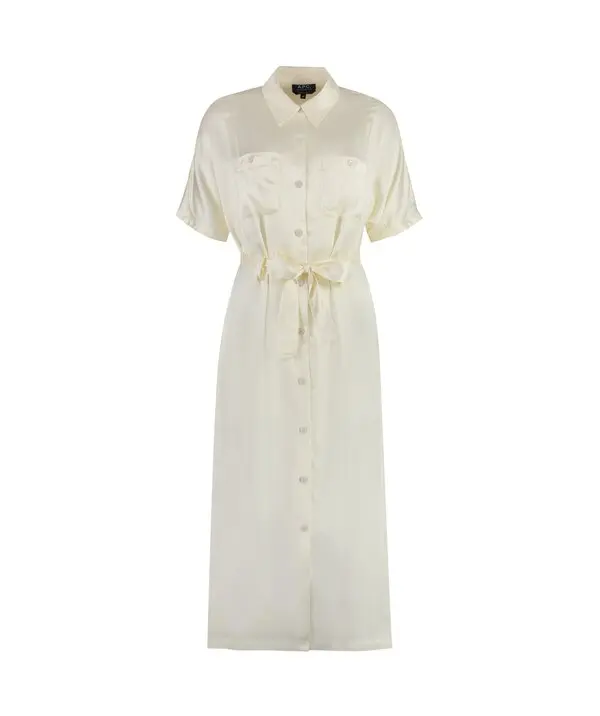 A.p.c. Twill Short-sleeved Shirt Dress - No