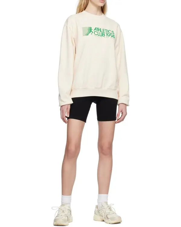 SPORTY  RICH Sporty & Rich "athletics Club 1994" Printed Cotton Sweater