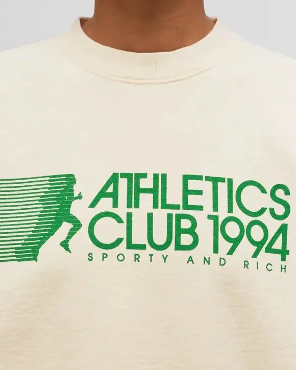 SPORTY  RICH Sporty & Rich "athletics Club 1994" Printed Cotton Sweater