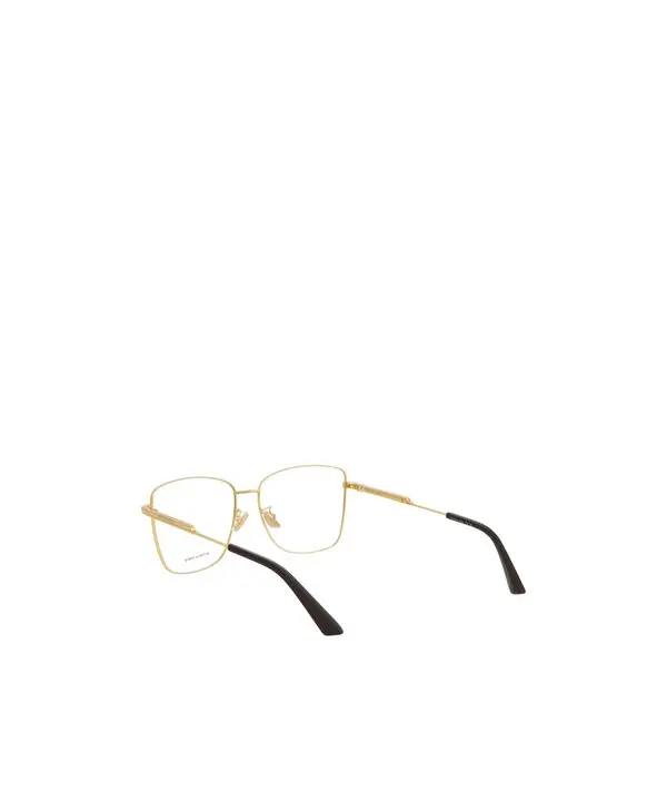 Bottega Veneta Rectangle Frame Gold Tone Eyeglasses