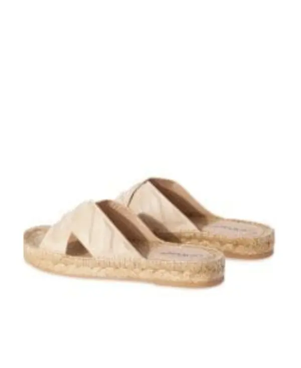 Off-White Diag Leather Criss-cross Espadrilles