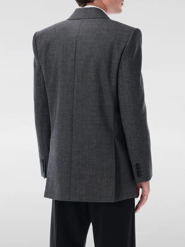 Saint Laurent Wool Double-breasted Peak Lapel Jacket - No