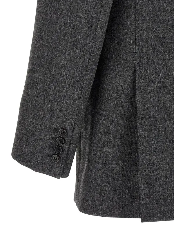 Saint Laurent Wool Double-breasted Peak Lapel Jacket - No