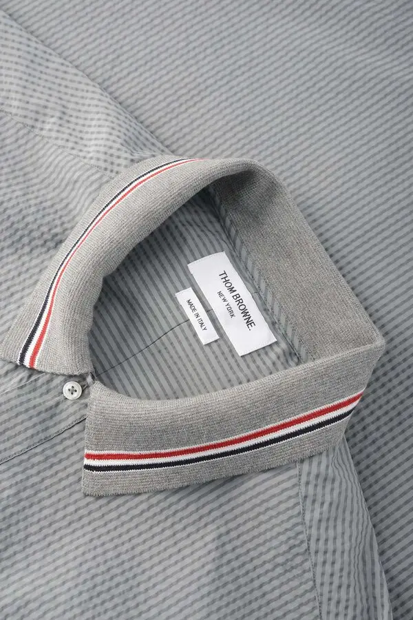Thom Browne Rwb-stripe Striped Shirt