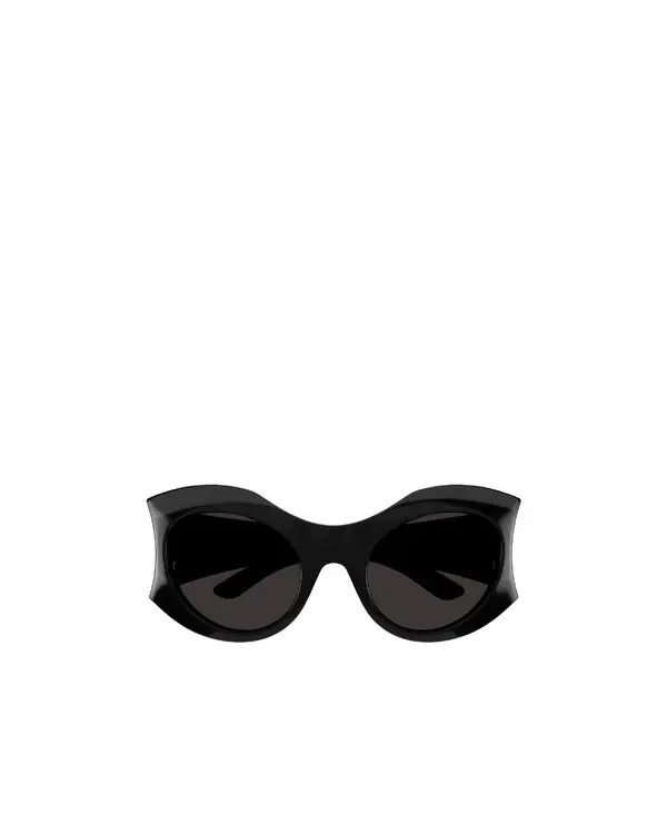 Balenciaga Hourglass Round Sunglasses - Black