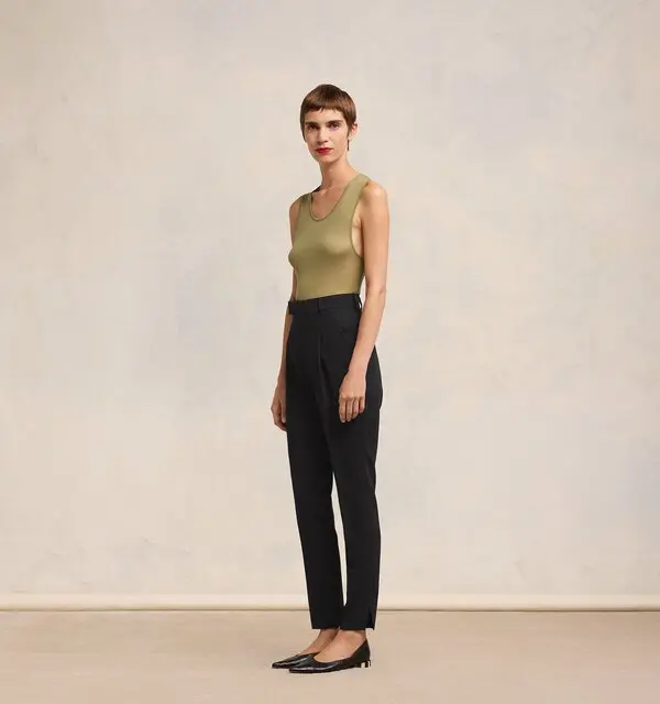 Ami High Waist Cigarette Trousers