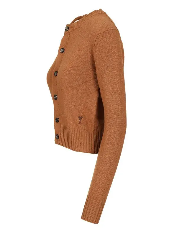 AMI Paris De Coeur Wool Cardigan