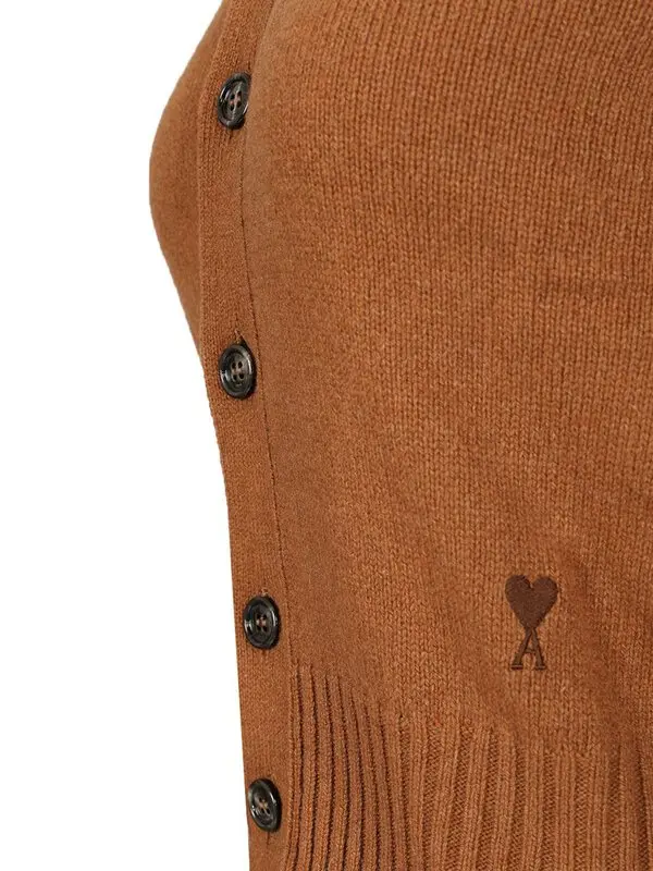 AMI Paris De Coeur Wool Cardigan