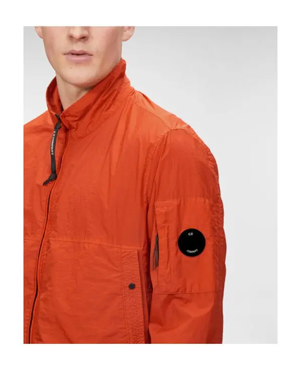 C.P. COMPANY Logo-patch Funnel Neck Jacket - Red