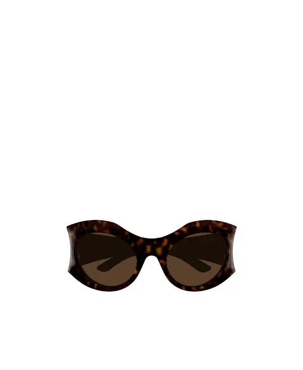 Balenciaga Hourglass Round Sunglasses - Black
