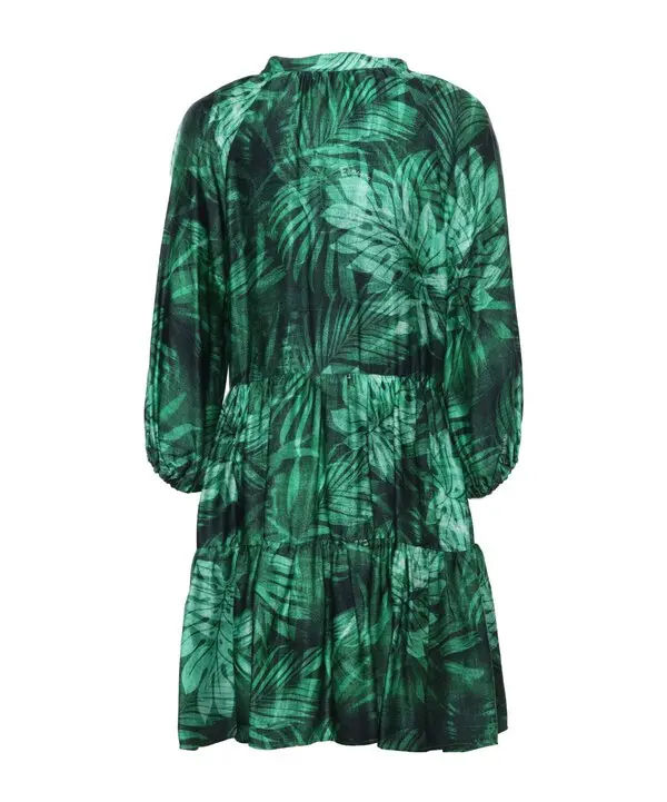 Ermanno Scervino Leaf Printed Dress