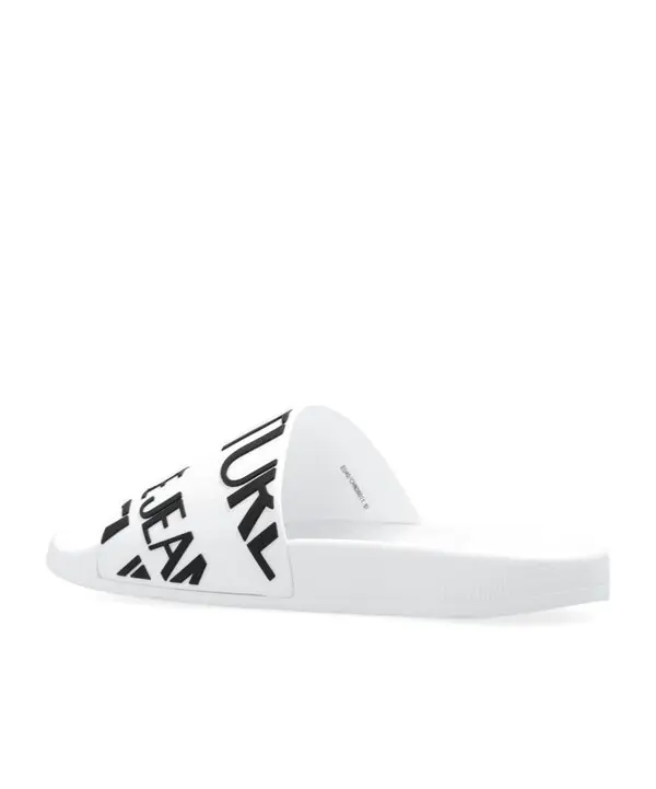 Versace Logo Embossed Slip-on Slides