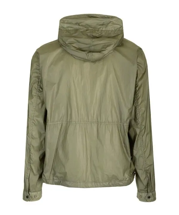 C.P. COMPANY Hooded Zip-up Jacket With Lens Detail - Green