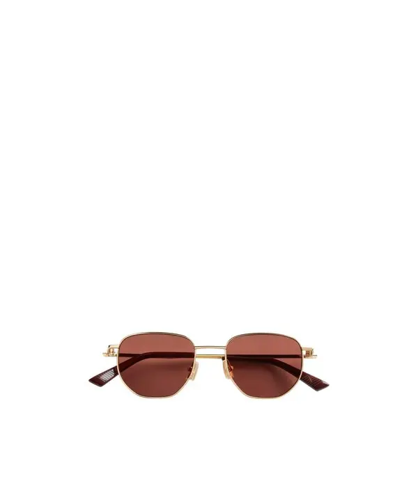 Bottega Veneta Octagonal Frame Sunglasses - Brown