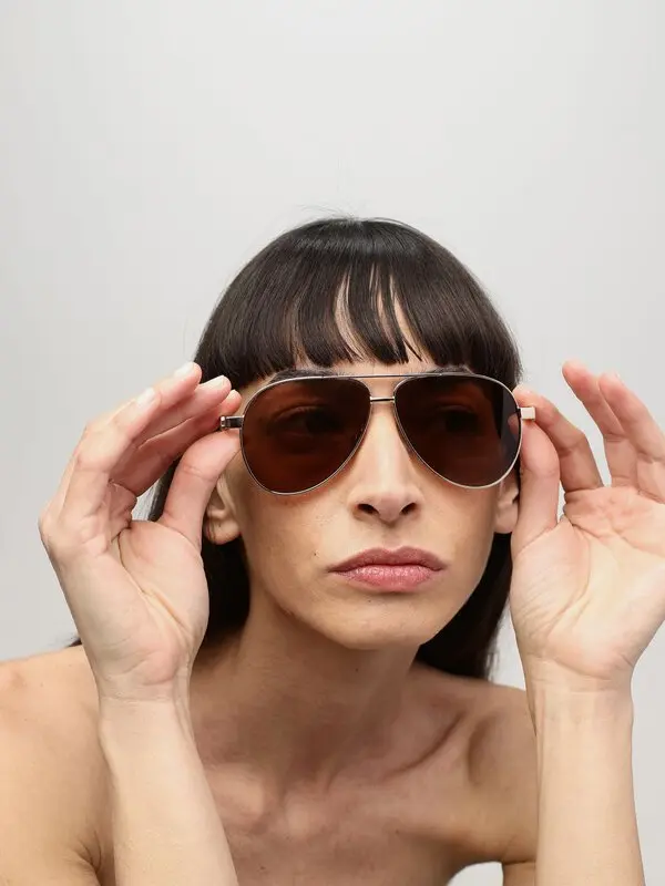 Off-White Aviator Sunglasses With Logo Detail