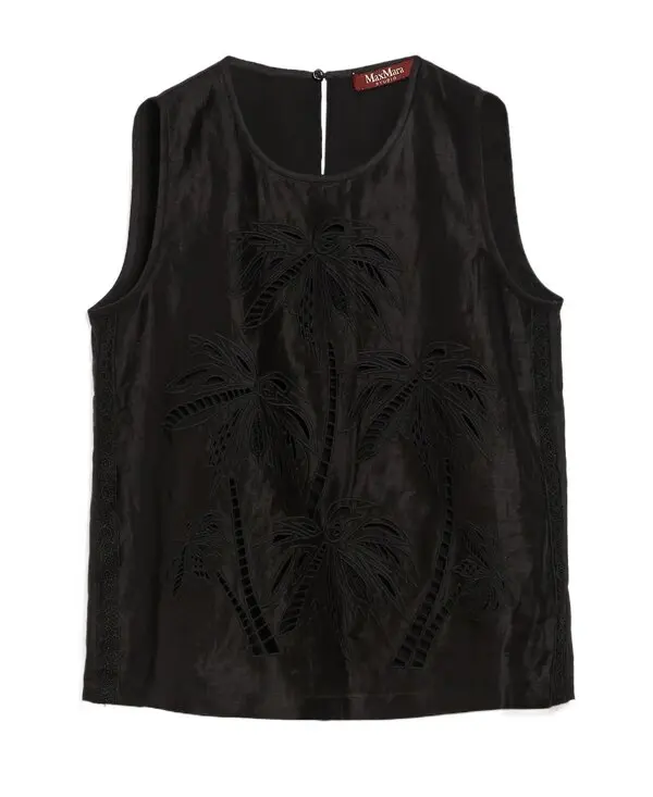 Max Mara Sleeveless Tropical Motif Vest