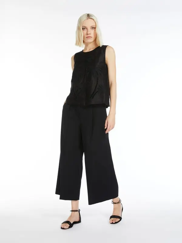 Max Mara Sleeveless Tropical Motif Vest