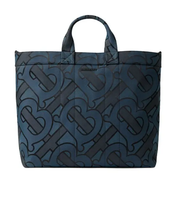 Burberry Ormond Monogram-jacquard Tote Bag - Black