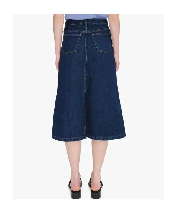 A.p.c. A-line Denim Midi Skirt With Rivet Embellishments