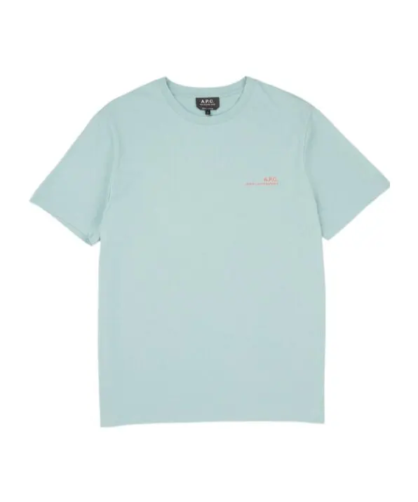 A.p.c. Logo Printed Crewneck T-shirt - Blue