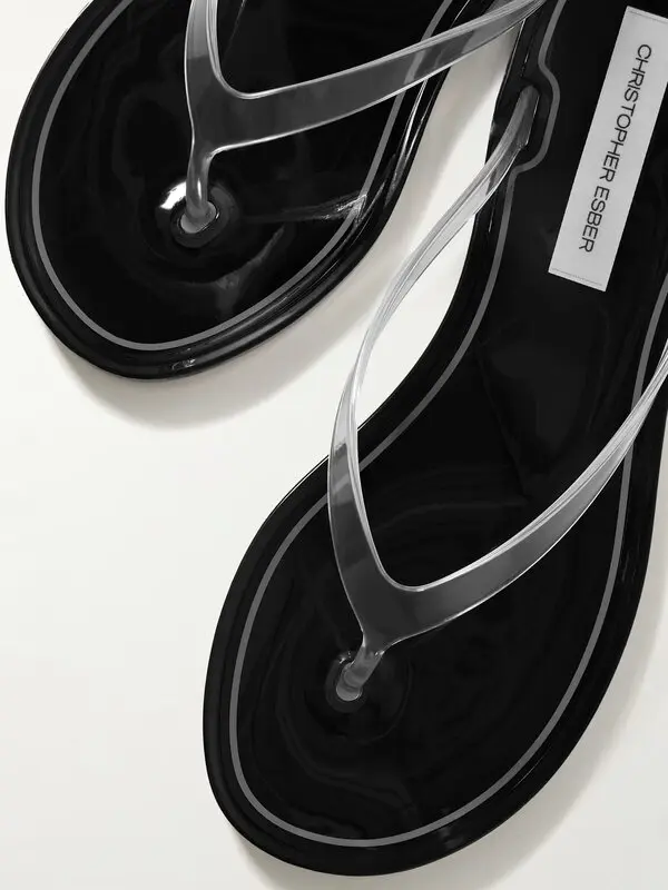 Christopher Esber Clear Thong Flip Flops