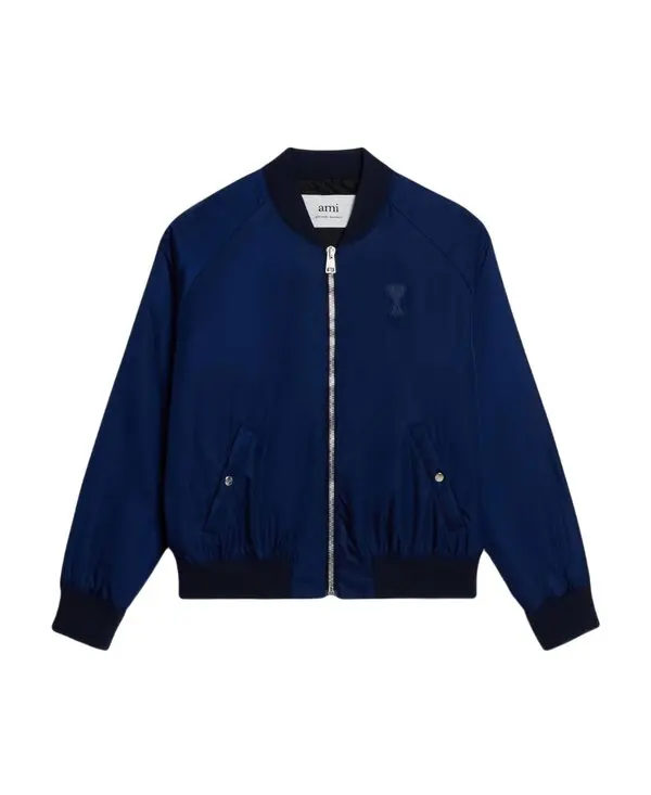Ami Logo Embroidered Bomber Jacket
