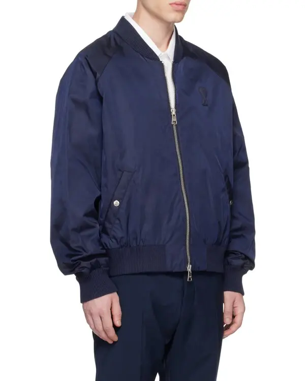 Ami Logo Embroidered Bomber Jacket