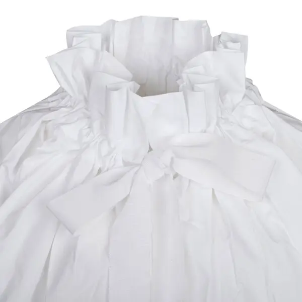 PATOU Puff-sleeved Ruffled Poplin Blouse - White