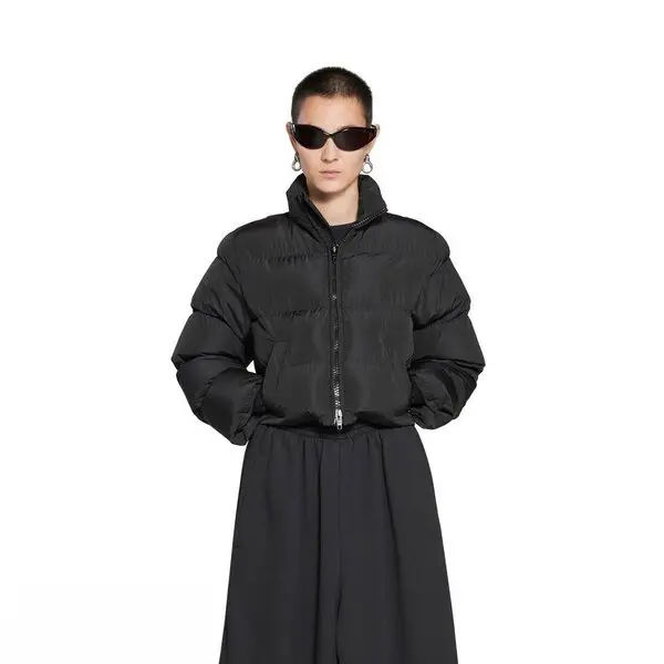 Balenciaga Puffer Jacket With Logo Detail